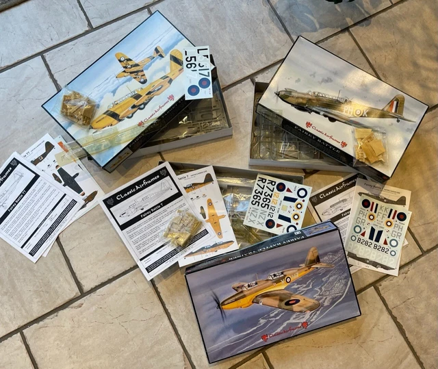 CLASSIC AIRFRAMES 1/48 Fairey Battle Lot X3 Model Kit Bargain Nr Rare ...