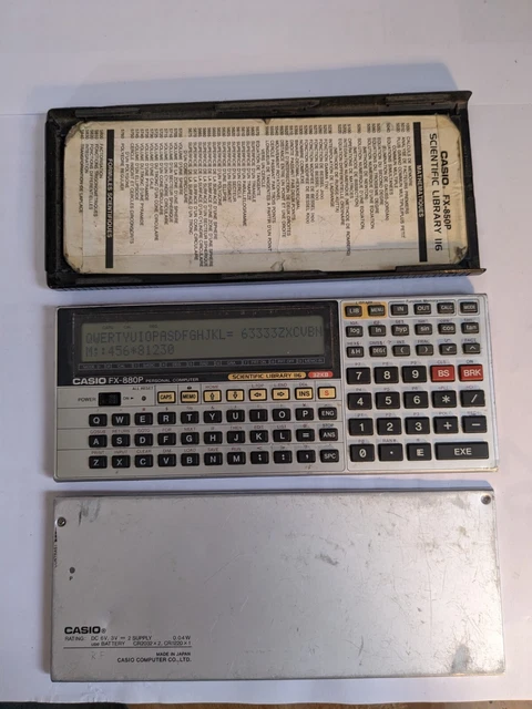 CASIO FX 880P s'allume pocket computer EUR 80,00 - PicClick FR