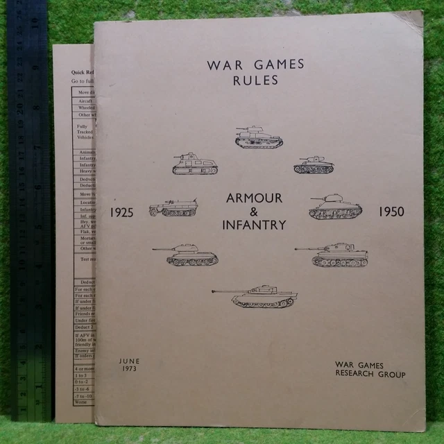 WAR GAMES RULES Armour & Infantry 1925-1950 £12.95 - PicClick UK