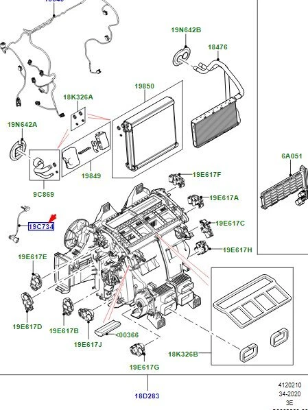 LAND ROVER DEFENDER L663 Heater Temperature Control Sensor LR131088 NEW ...