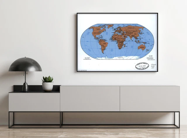 2000 MAP| POLITICAL world map| Earth|World Maps Map Size: 18 inches x ...