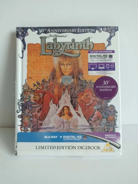 LABYRINTH BLU-RAY+DIGITAL HD UV Jim Carrey digi book 2016 Anniversary ...