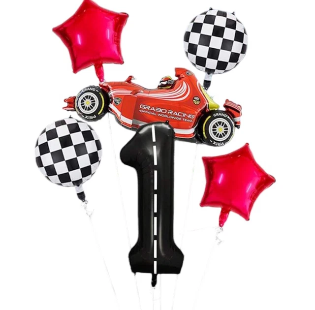 F1 RACE CAR themed birthday party balloons 1st 2nd 3rd 4th 5th 6th 7th ...