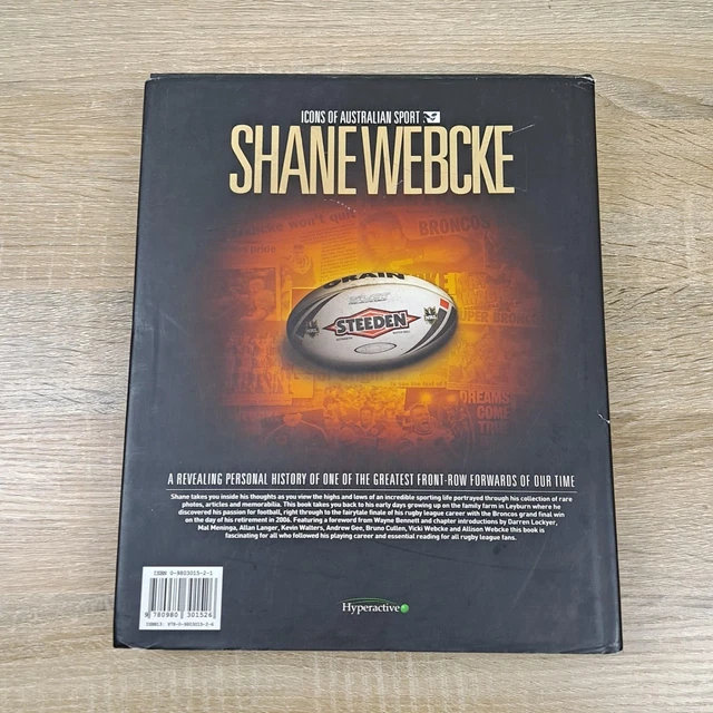 SHANE WEBCKE ICONS Of Australian Sport Chronicling Football Career NRL ...