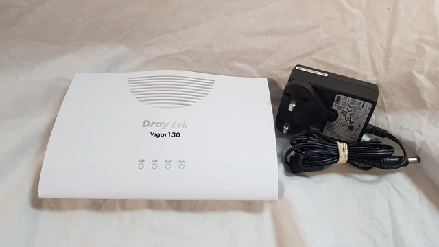 DRAYTEK VIGOR 130 ADSL2+/VDSL2 (FTTC/BT Infinity) Ethernet Modem with ...