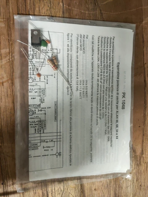 KIT ESPANSIONE POTENZA Midland Alan 68s 68 48 34 44 Originale EUR 25,00 ...