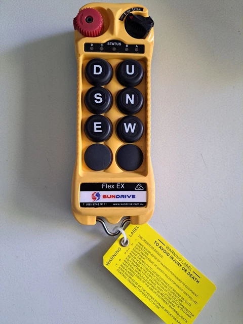 FLEX 6EX SUNDRIVE- Overhead Crane Hoist Radio Remote Control 6 Button ...