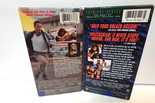 KEANU REEVES/SANDRA BULLOCK- Speed & Speed 2: Cruise Control VHS tapes ...