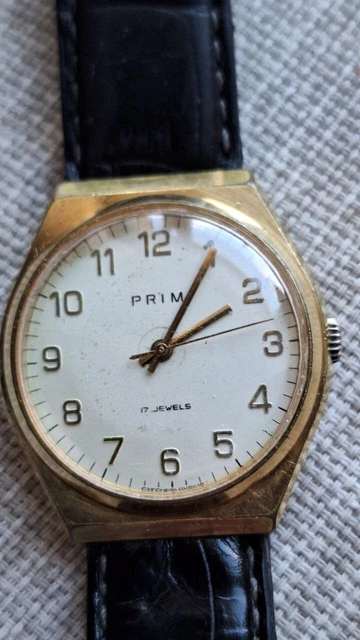 PRIM VINTAGE MENS Mechanical Elegant Watch From 1970s Czechoslovakia ...