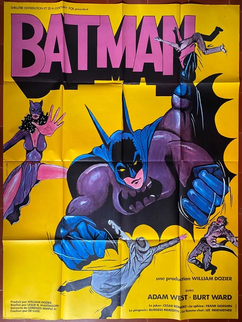 AFFICHE BATMAN BURT Ward ADAM WEST Marvel DC COMICS Super-Héro ...