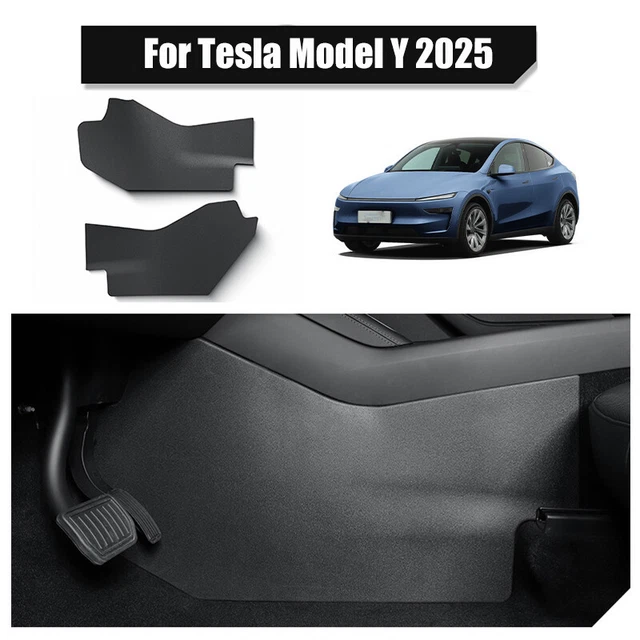 FOR TESLA MODEL Y 2025+ Black Central Console side Anti-Kick Panel ...