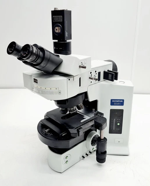 OLYMPUS BX61 MICROSCOPE Système W/ 4 X Objectifs Et Caméra Labo ...
