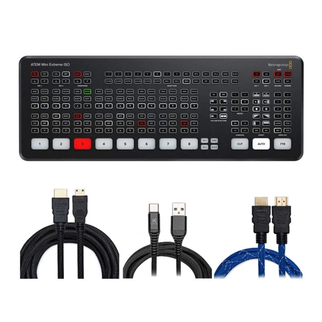 BLACKMAGIC DESIGN ATEM Mini Extreme ISO bundle £992.28 - PicClick UK
