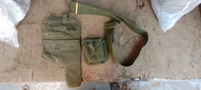 VINTAGE COLD WAR British Army 44 Pattern Webbing Pistol Holster, Pouch ...
