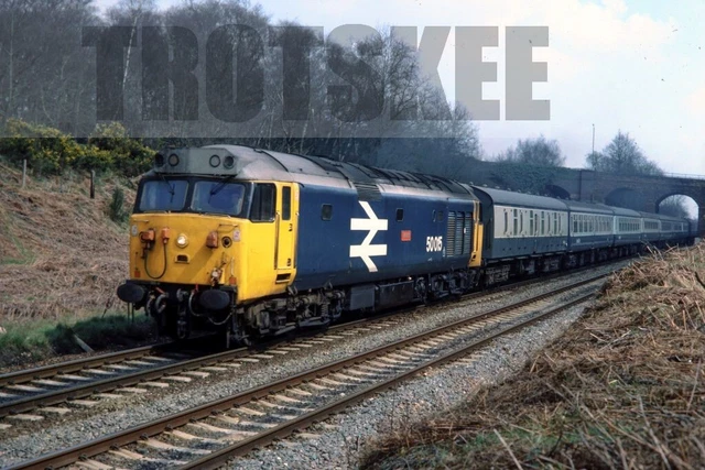 35MM SLIDE BR British Rail Diesel Loco Class 50 50015 Kennington 1986 ...