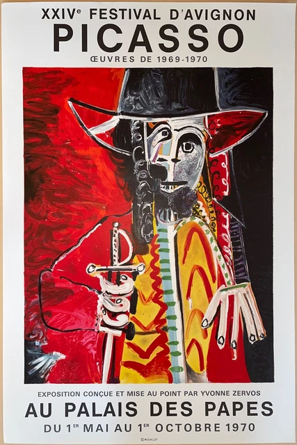 AFFICHE LITHOGRAPHIE &XXIVE Festival d'Avignon " Pablo Picasso Mourlot ...