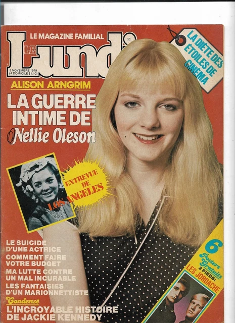 MONDAY MAGAZINE ALISON Arngrim-Nellie Oleson-Jackie Kennedy-Nicolas ...