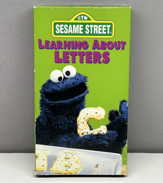 SESAME STREET LEARNING About Letters VHS 1996 Video Tape Cookie Elmo ...