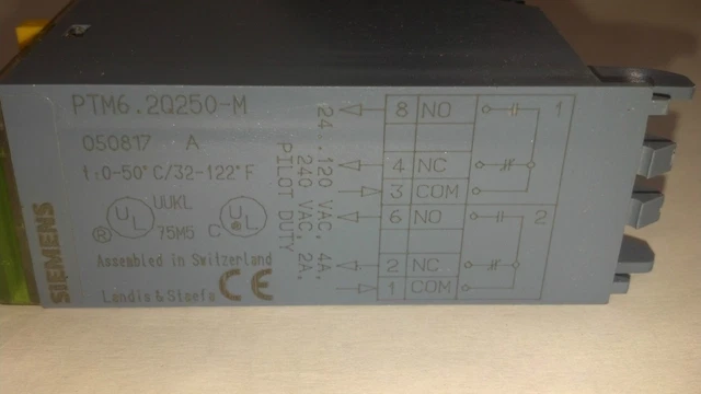 SIEMENS LANDIS & Gyr PTM6.2Q250-M Module Point Termination $40.00 ...