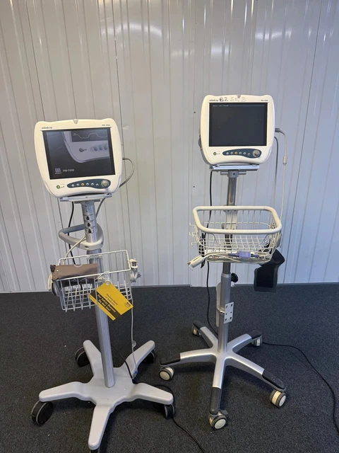 MINDRAY PM-7000 PATIENT Monitor with ECG, SPO2 & NIBP Cables on ...