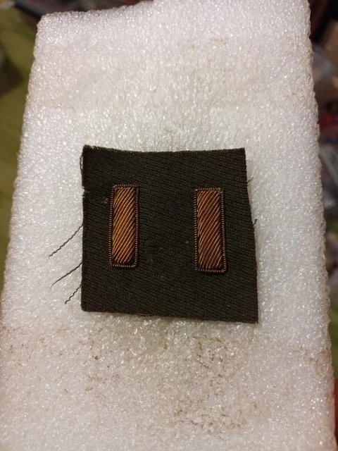 RARE PAIRE DE grades officier armée us SECOND LIEUTENANT ww2 original 1 ...