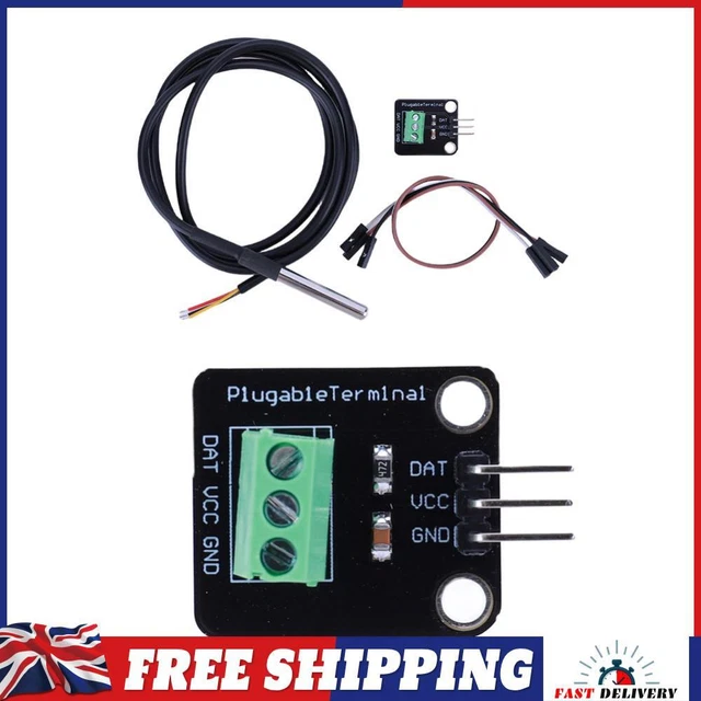 DS18B20 TEMPERATURE SENSOR Plugable Terminal Adapter Temperature Sensor ...