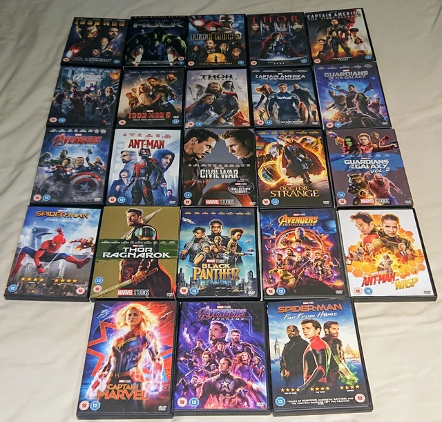 MARVEL STUDIOS CINEMATIC Universe Complete Phases 1-3 DVD Bundle (All ...