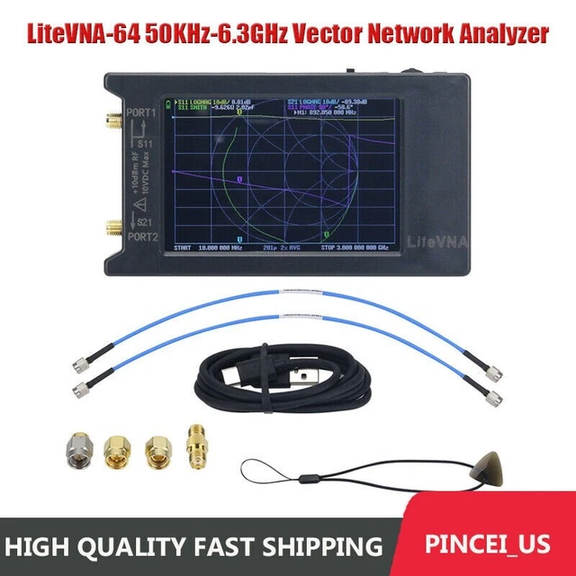 LITEVNA-64 VNA ANALYZER 50KHz-6.3GHz Portable Vector Network Antenna Analyzer SZ EUR 174,88 ...