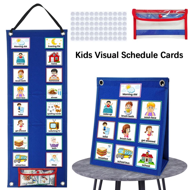 DAILY VISUAL SCHEDULE For Kids Kids Daily Routine Cards Home Chore ...