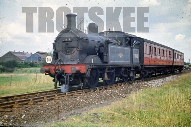 35MM SLIDE BR British Railways Steam Loco 31518 Class H Uralite Halt ...