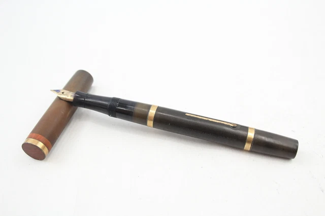 MABIE TODD FOUNTAIN Pen Swan Self Filling Vintage 14ct Nib Writing ...