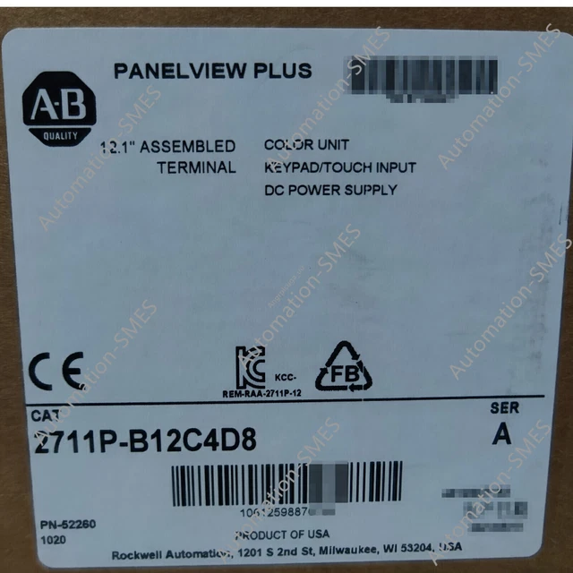 2711P-B12C4D8 AB PANELVIEW Plus 1250 Keypad/Touch Color 12" New Spot ...