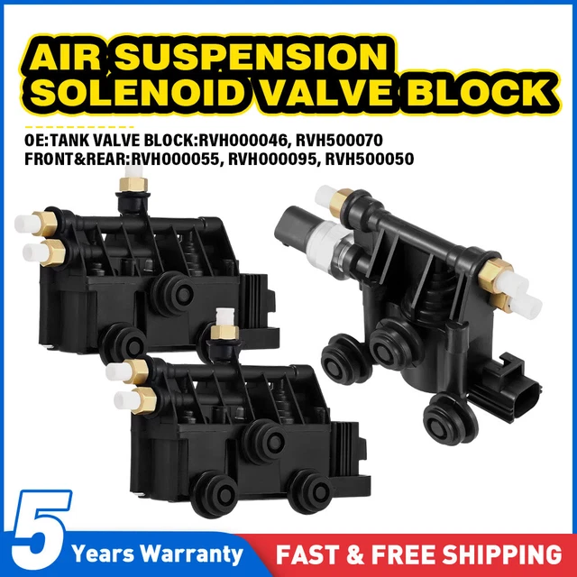 3PC AIR SUSPENSION Solenoid Valve Block For Land Rover Discovery 3/4 ...