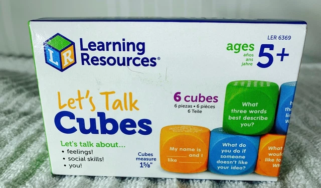 LEARNING RESOURCES LET'S Talk Cubes, Conversation Cubes, Social Skills ...