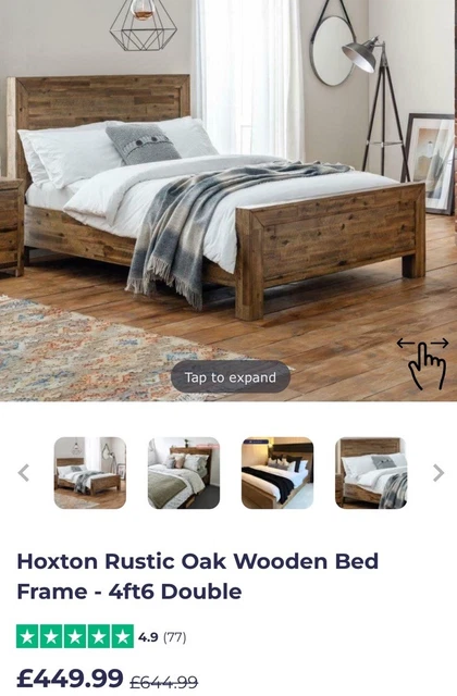 JULIEN BOWEN HOXTON Double Bed Frame And Side Drawers £618.70 - PicClick UK