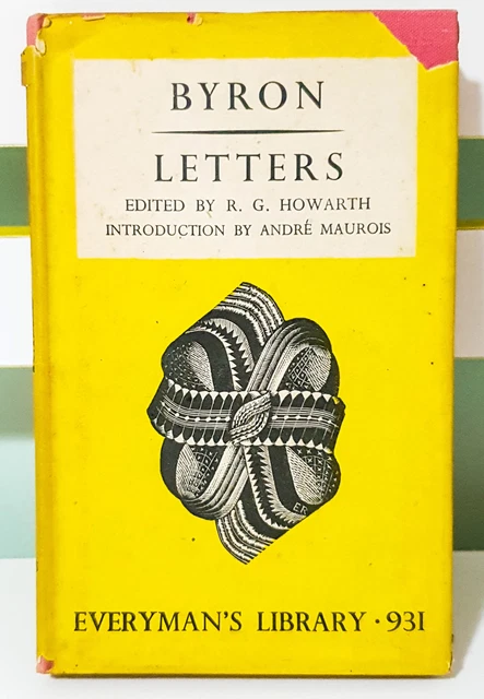 LETTERS OF LORD Byron! Vintage HB / DJ Book by R. G. Howarth ...
