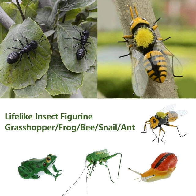 INSECTE MODÈLE D'INSECTE Statue d'abeille/fourmi/escargot Figurine d ...