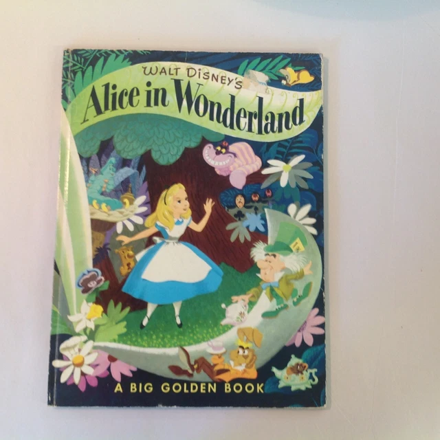 VINTAGE 1976 BIG Golden Book Walt Disney's Alice in Wonderland ...