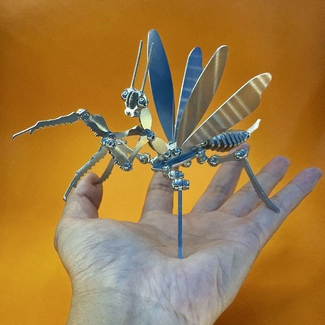 3D METAL MECHANICAL Mantis Stainless Steel Insects Puzzle Building ...
