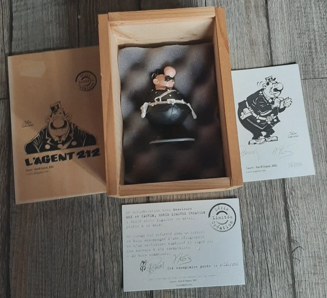 KOX & CAUVIN-SCULPTURE Agent 212-Certificats signés par Cauvin, Kox-250 ...