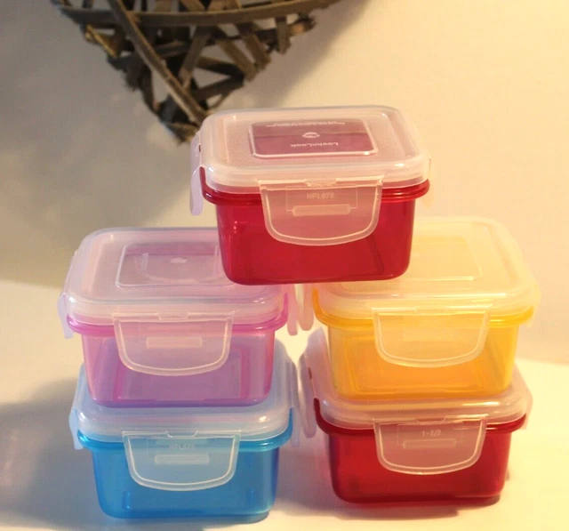 5 LOCK UND Lock LocknLock Vorratsdosen SET FARB MIX 180 ml -HPL 976 ...