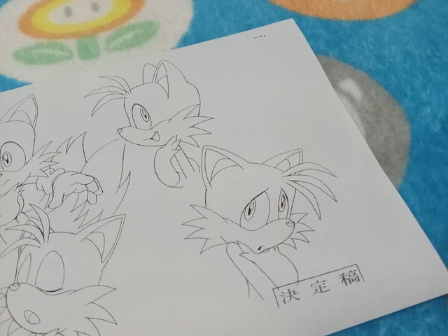 RARE SONIC X TAILS Model Reference Sheet Anime Settei Sonic the ...