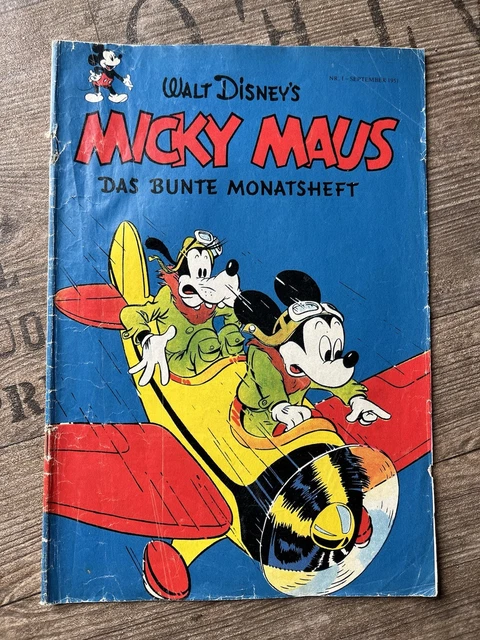 COMIC MICKEY MOUSE Walt Disney 1951 original Bunte Monatsheft Nr 1 ...