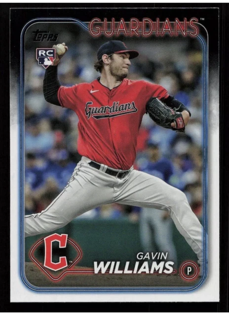 CARTE DE BASEBALL 2024 Topps Gavin Williams #242 RC recrue Cleveland ...