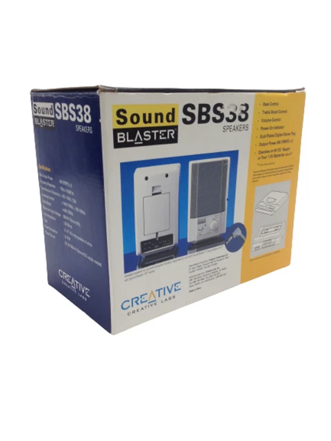 SOUND BLASTER SBS38 Speakers In Original Box Beige Pre Owned £6.99 ...