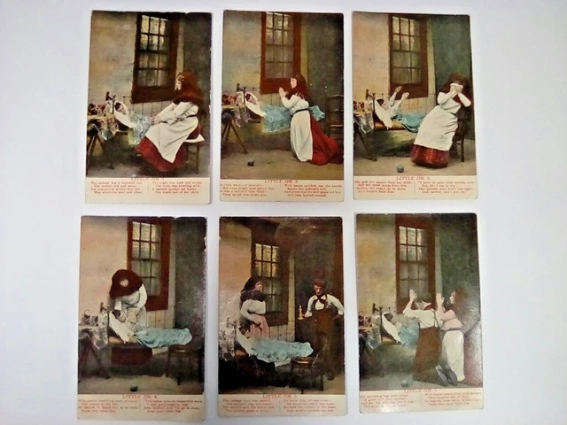 LITTLE JIM COMPLETE set of 6 old vintage postcards £10.00 - PicClick UK