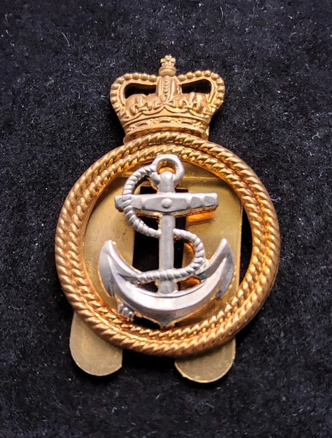 GENUINE ROYAL NAVY Petty Officer Bi-Metal Cap Badge British Naval ...