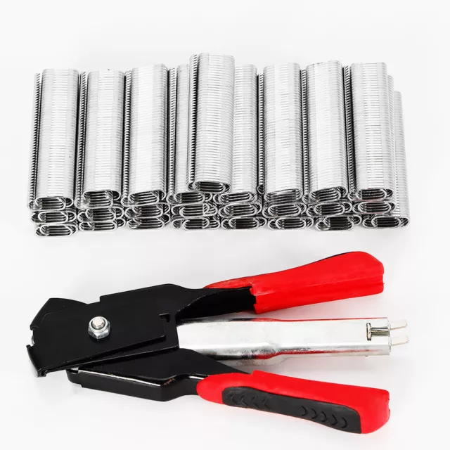 SPRING LOADED HOG Ring Pliers with 2500pcs Hog Rings Automatic Fencing ...