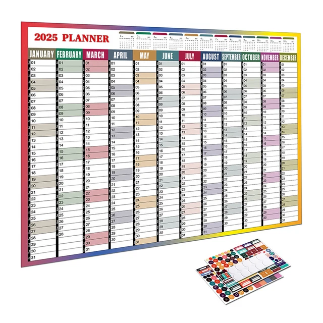 STUDENT TEACHER ACADEMIC Calendar Learning Milestones 2025 Annual Wall ...