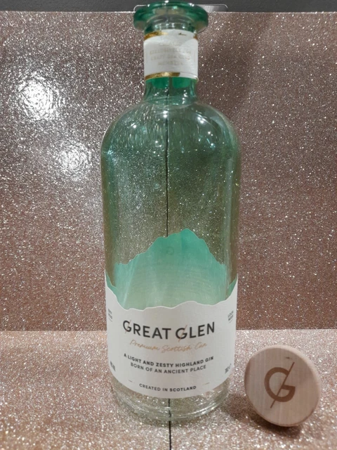 🏴󠁧󠁢󠁳󠁣󠁴󠁿 GREAT GLEN Loch Ness Gin Empty Bottle 70cl Cork Stopper, Label ...